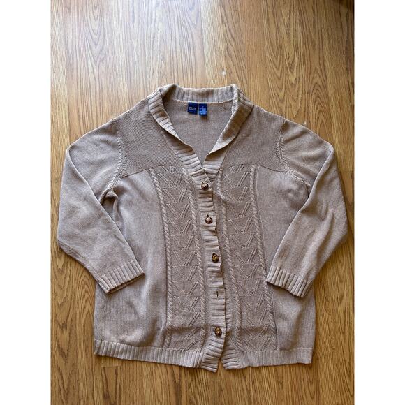 Basic Editions | Sweaters | Vintage Cable Knit Cardigan | Poshmark